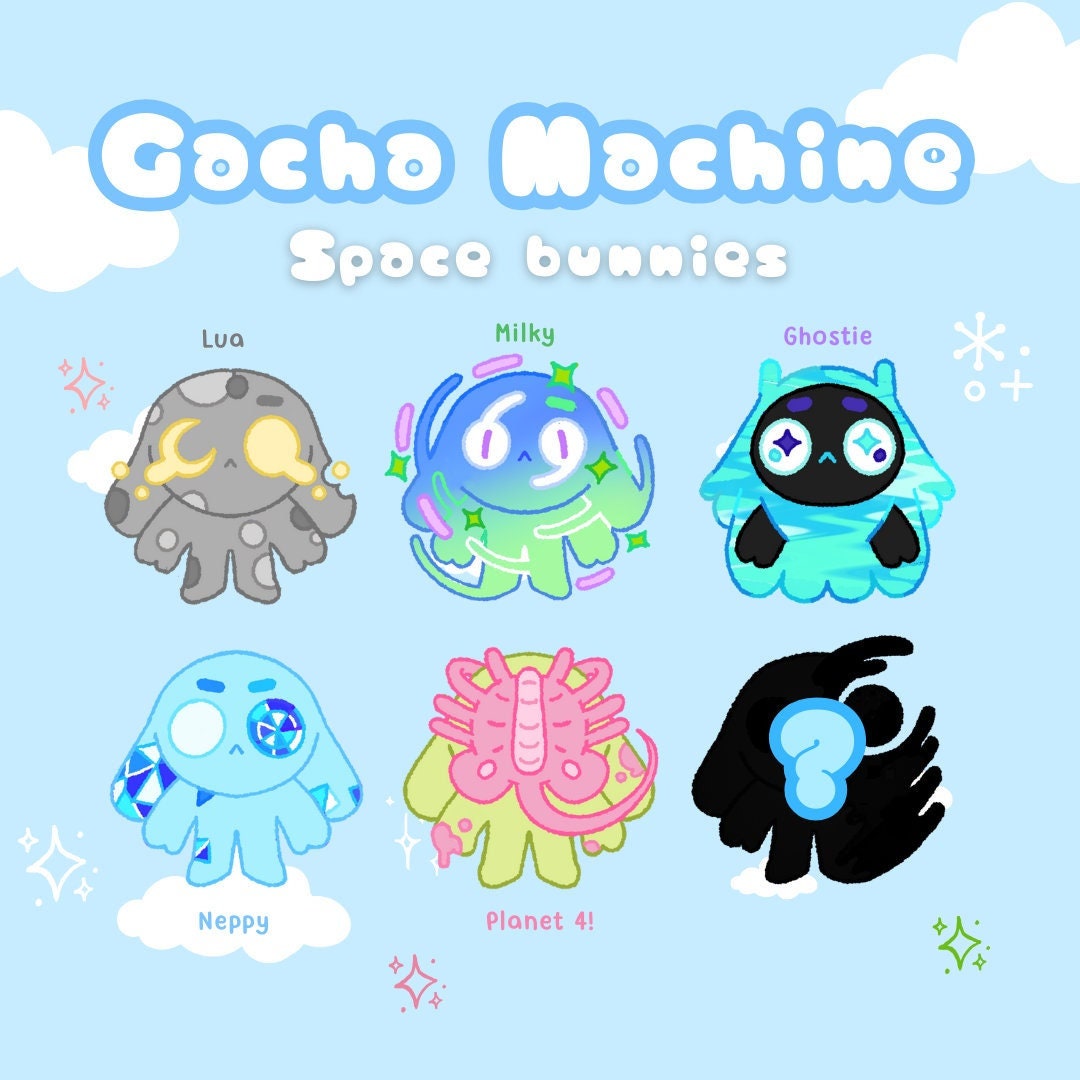 GACHA MACHINE Space Bunnies Stickers - Etsy