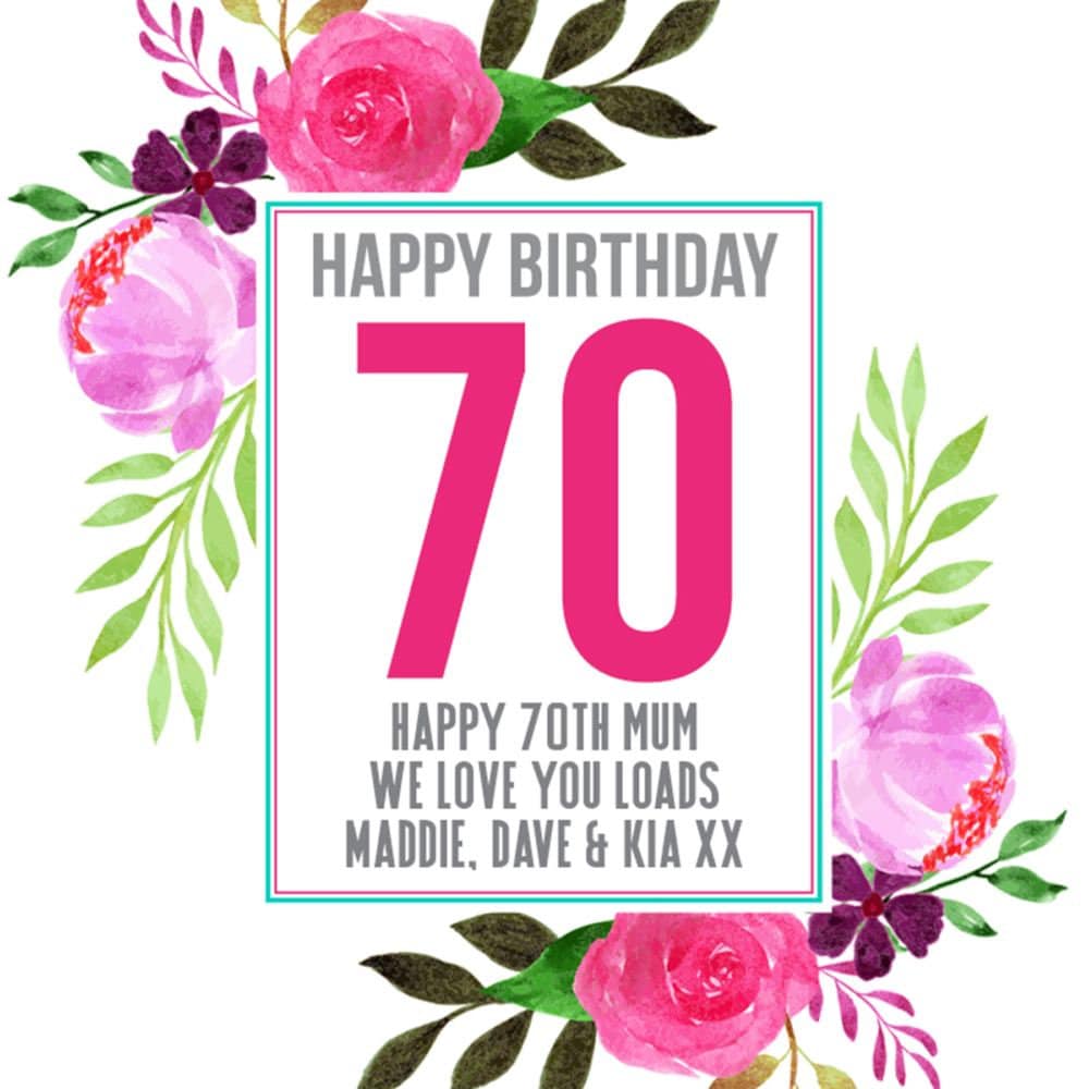 Personalised 70th Birthday Plant Pot Personalised With Any - Etsy UK