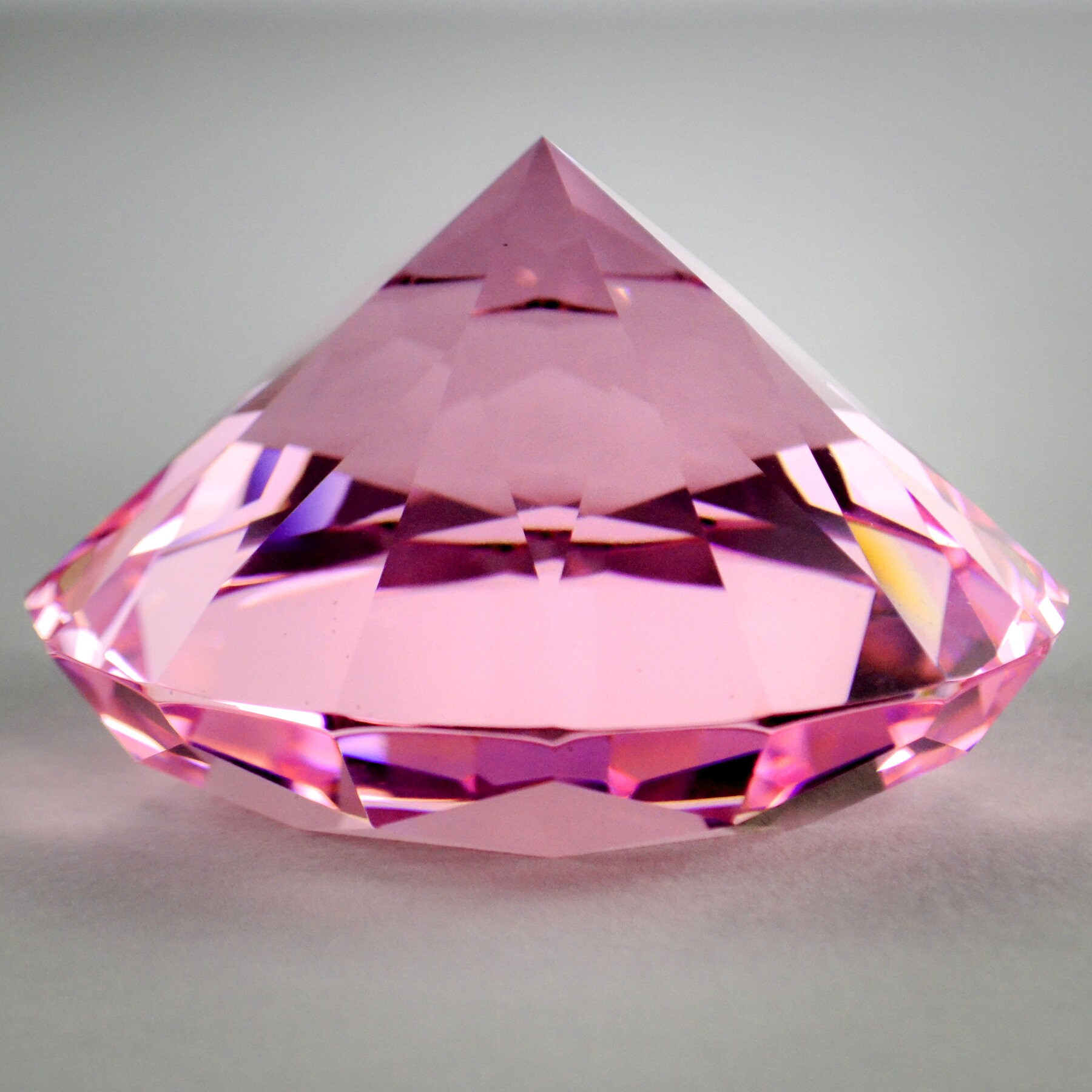 Engraved Optical Crystal Pink Diamond Paperweight Engraved - Etsy UK