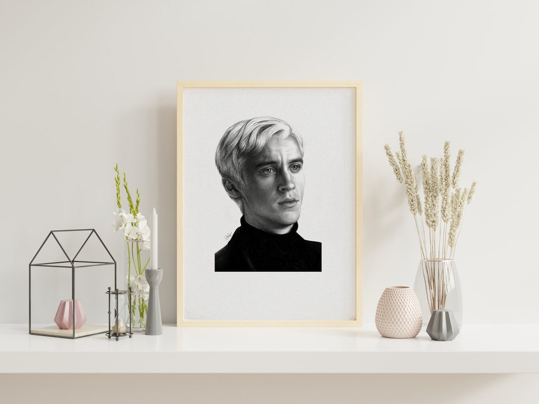 HP: DRACO MALFOY Signed Drawing Print A3 - Etsy