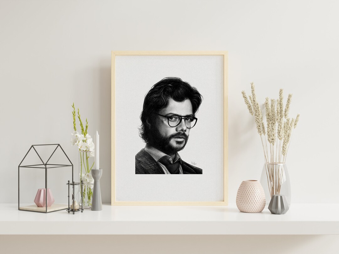 LCDP: EL PROFESSOR - Signed Drawing Print A3 - Etsy