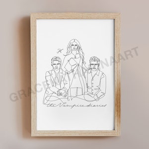 THE VAMPIRE DIARIES Signed Lineart Print - Etsy