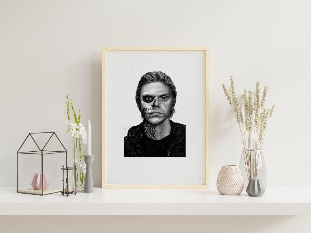 AHS: TATE LANGDON - Signed Drawing Print A3 - Etsy