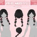 HAIRSTYLE PRESET | Pigtails, Ribbons, Vroid, Vtuber Model, Preset ...