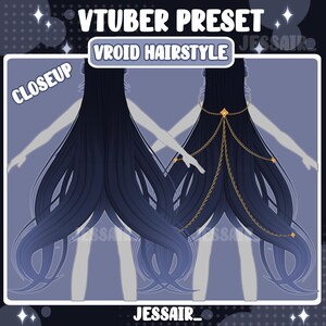 VROID Hairstyle Preset | Long Hairstyle With PHYSICS | Fantasy ...