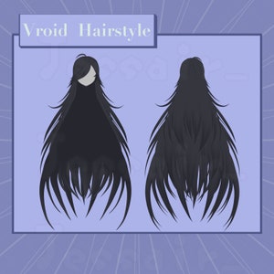 Vroid Hairstyle Preset | Female Long Hairstyle With Physics, Twitch ...