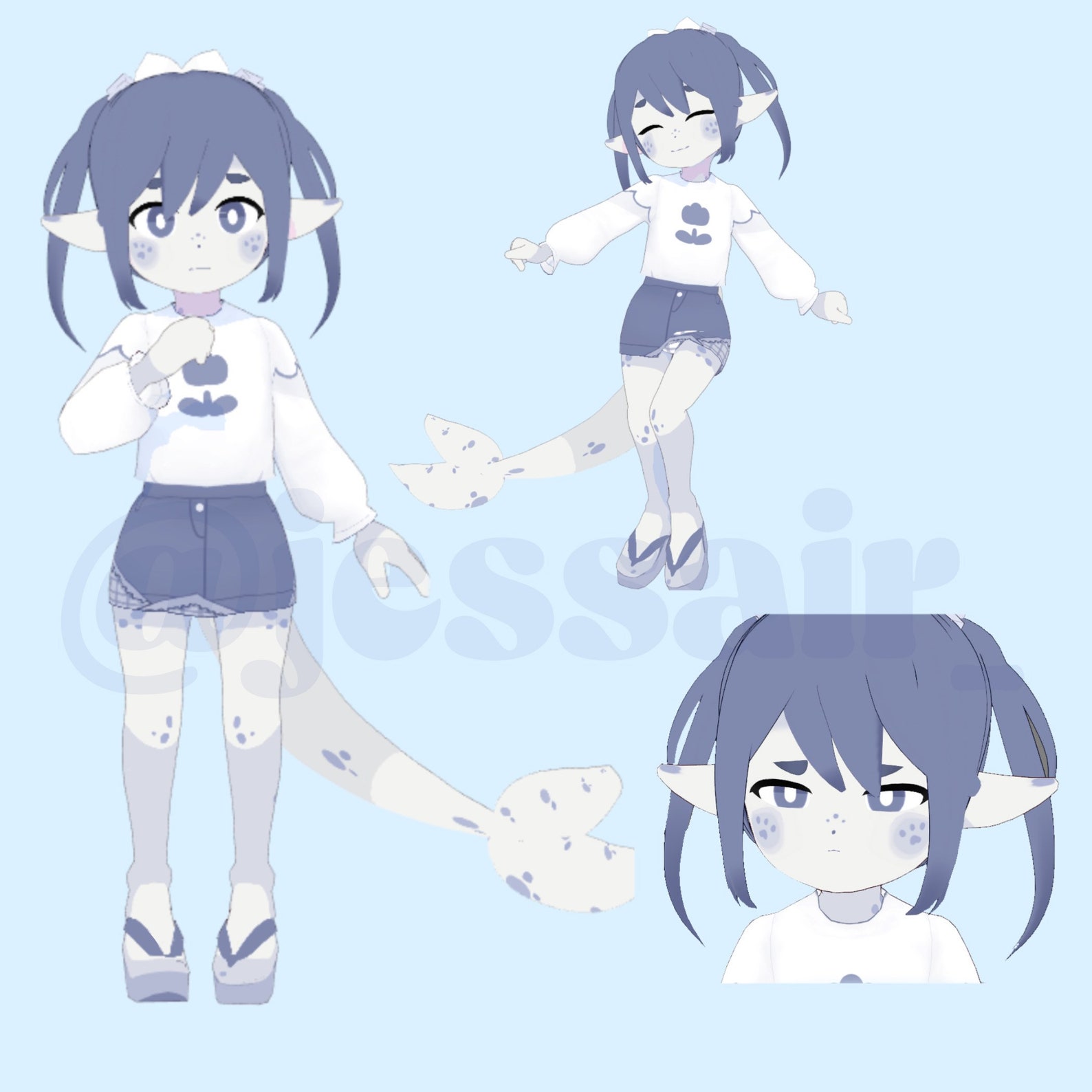 CHIBI VTUBER CUSTOMIZABLE Full Designs! | Stream, Twitch, Youtube, Obs ...