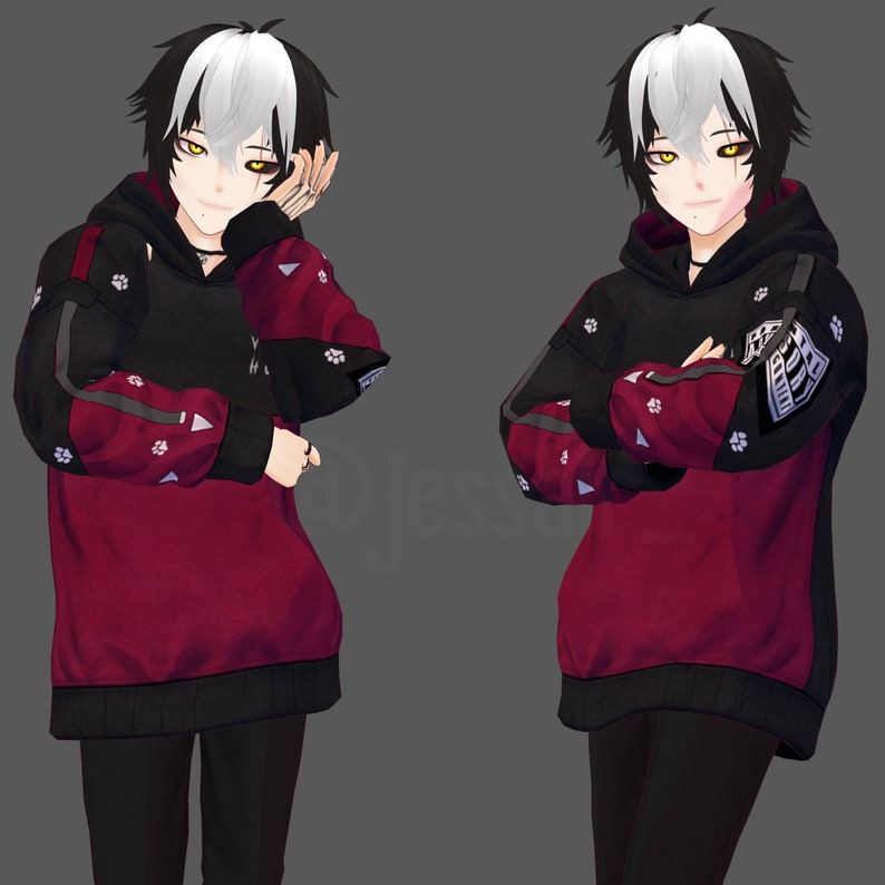 MALE VTUBER CUSTOMIZABLE Models Vroid Vroid Commission - Etsy