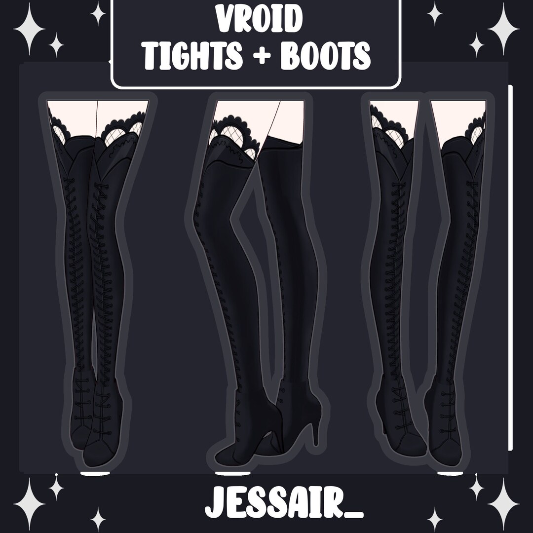VROID THIGS | Elegant Thighs and Boots | Black | Elegant, Dark ...