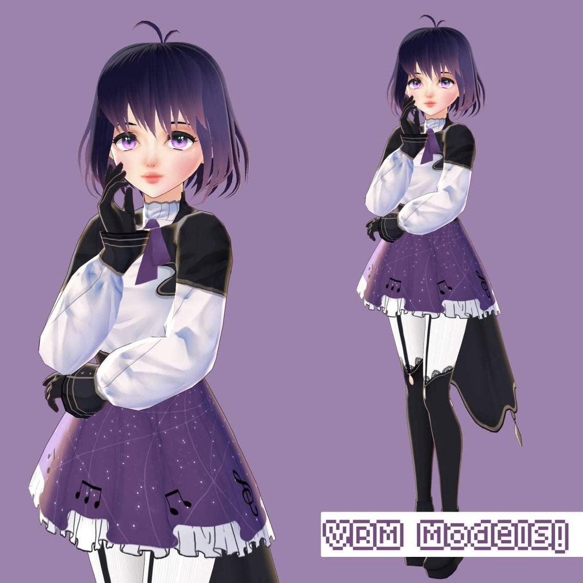 FEMALE Vtuber CUSTOMIZABLE Models vroid Commission 3d - Etsy