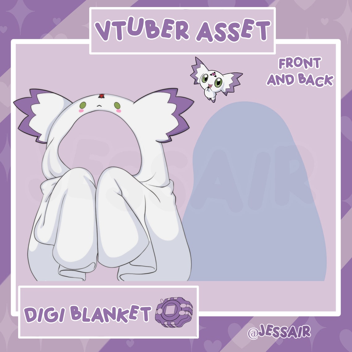 DIGIMON VTUBER ASSETS Cute Blankets for 2d,3d,vroid Models - Etsy