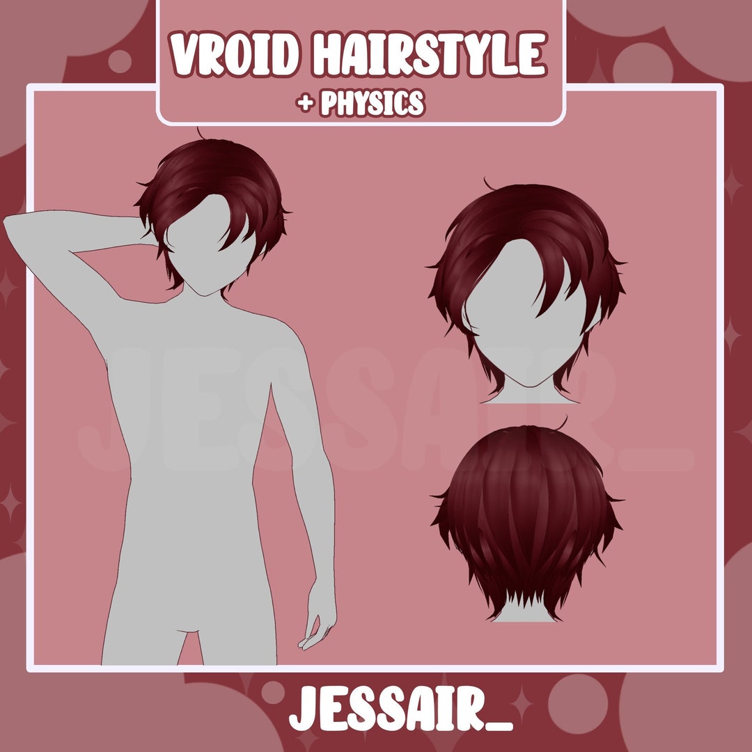MALE HAIR PRESET | Vroid Male Model,vtuber Assets, Male Preset, Vtuber ...