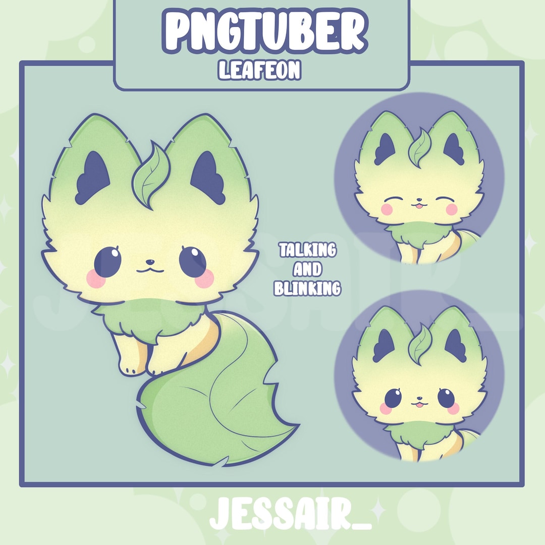 PNGTUBER Leafeon | Pngtuber Ready to Use, Veadotube Mini, Streamer ...