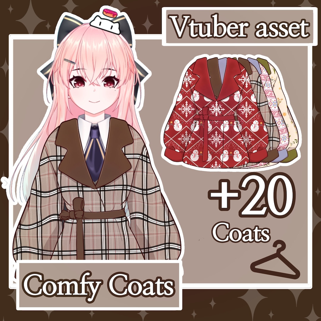 VTUBER ASSETS 2D/3D | Cozy Coats | Accessories, Live2d, Streaming ...