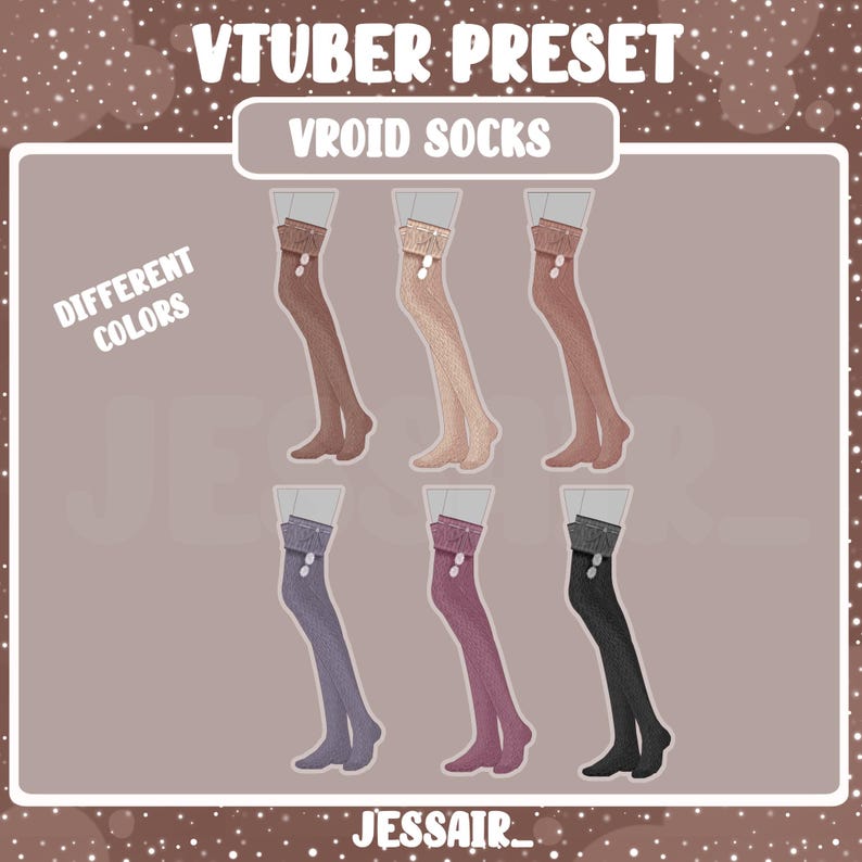 VROID Outfit Preset | Winter Cute High Socks | Comfy | Vtuber Clothing ...