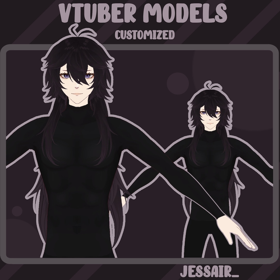 MALE VTUBER CUSTOMIZABLE Models!! | Vroid, Vroid Commission | Vtuber ...