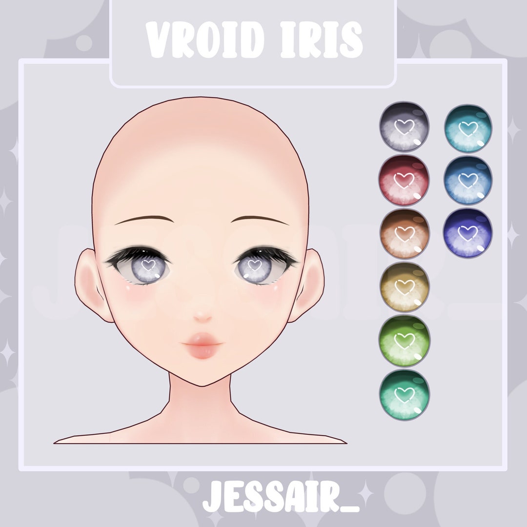 Vroid Iris Texture | Heart Iris, Colorful | Vtuber, Vtuber Assets ...