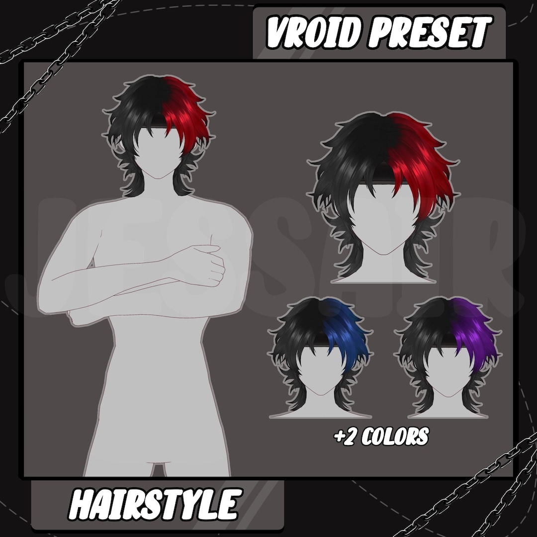 VROID Hairstyle Preset | Short Male Hairstyle With PHYSICS | Messy ...
