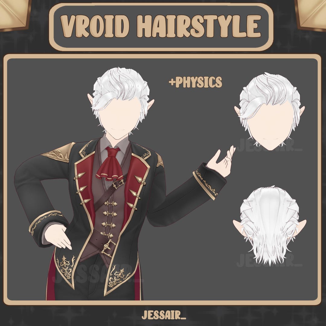 VROID Hair Preset | ASTARION From Baldur's Gate Hairstyle | Short Male ...