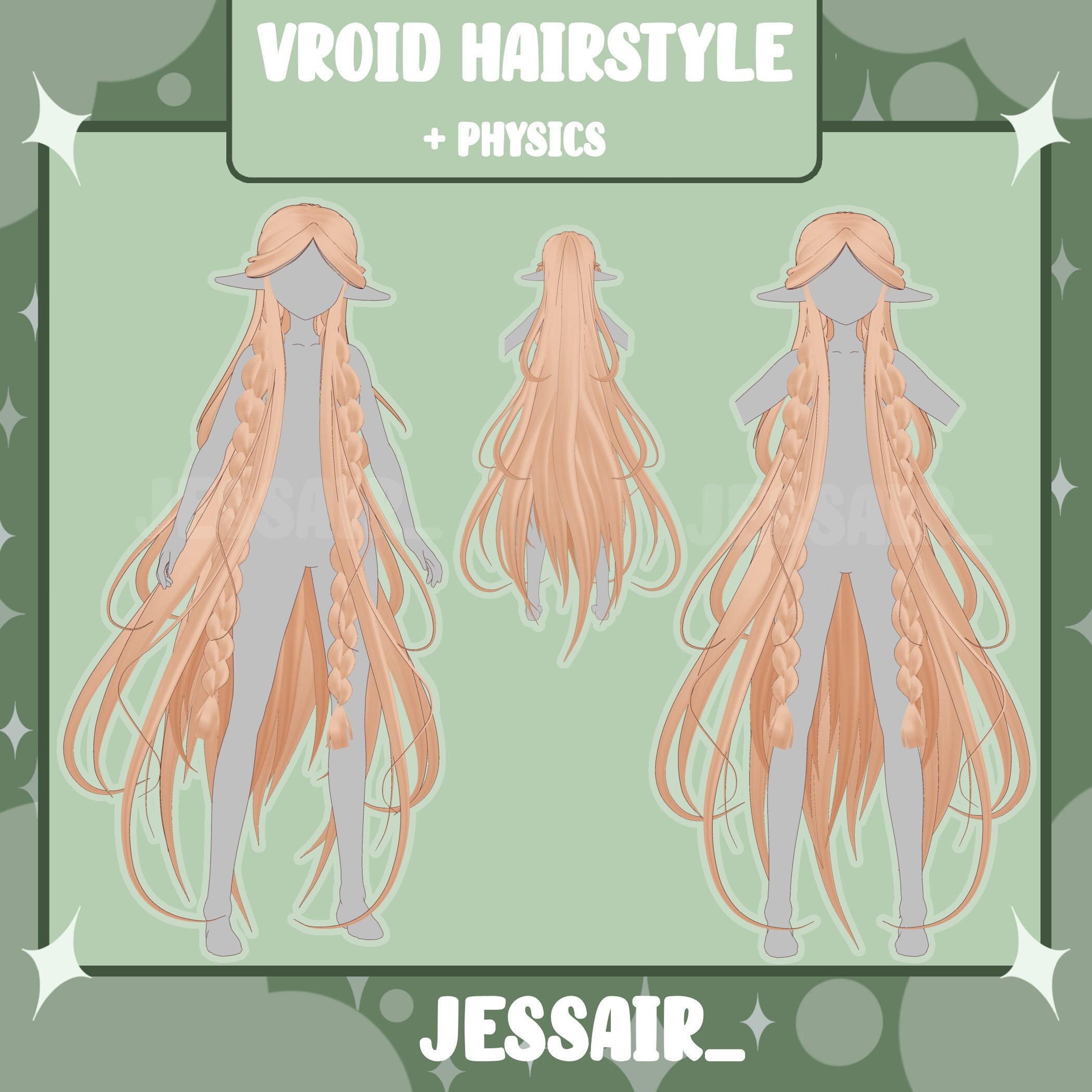 HAIRSTYLE PRESET | Vroid, Vtuber Model, Preset, Streaming, Twitch ...