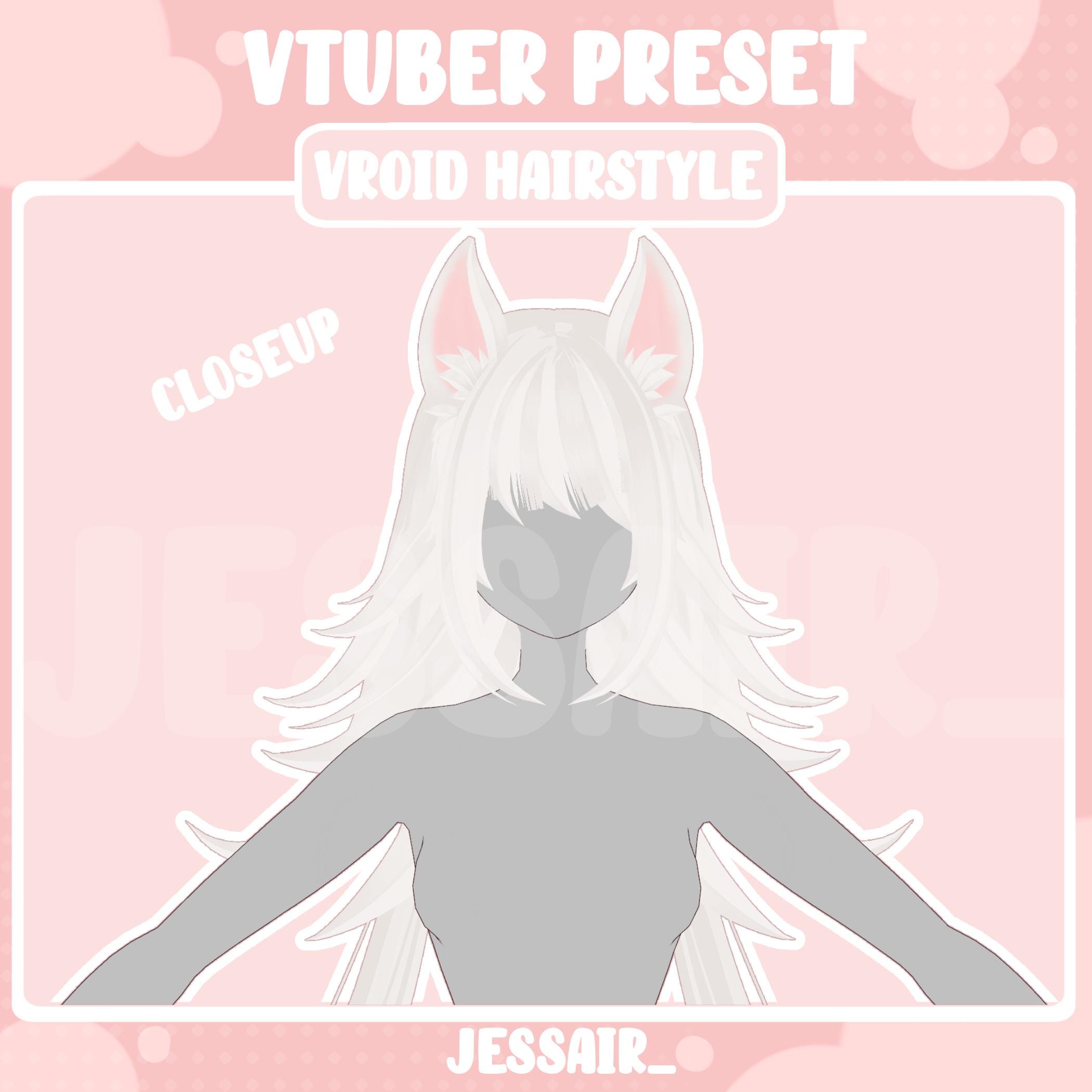 VROID Hairstyle Preset | Kitsune Hairstyle With PHYSICS and Ears | Cute ...