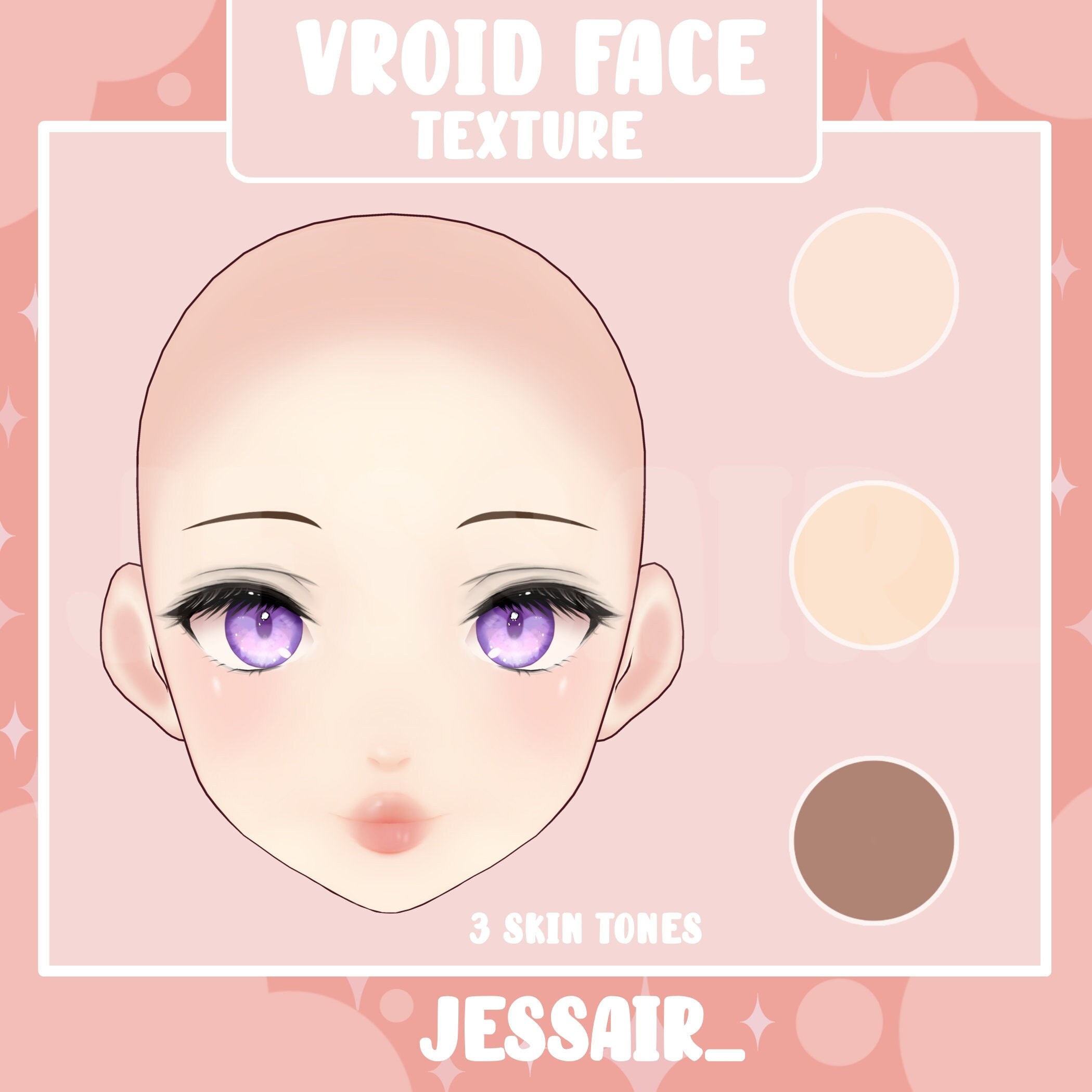 Vroid Face Texture Vtuber, Vtuber Assets, Vtuber Makeup - Etsy UK
