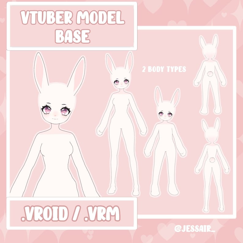 Vroid Base Model | Furry/kemono Girl | Vtuber Base Model - Etsy