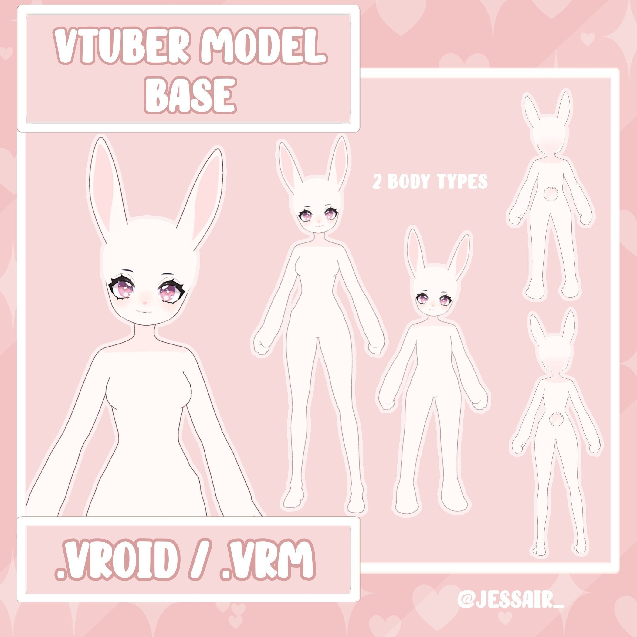 Vroid Base Model | Furry/kemono Girl | Vtuber Base Model - Etsy