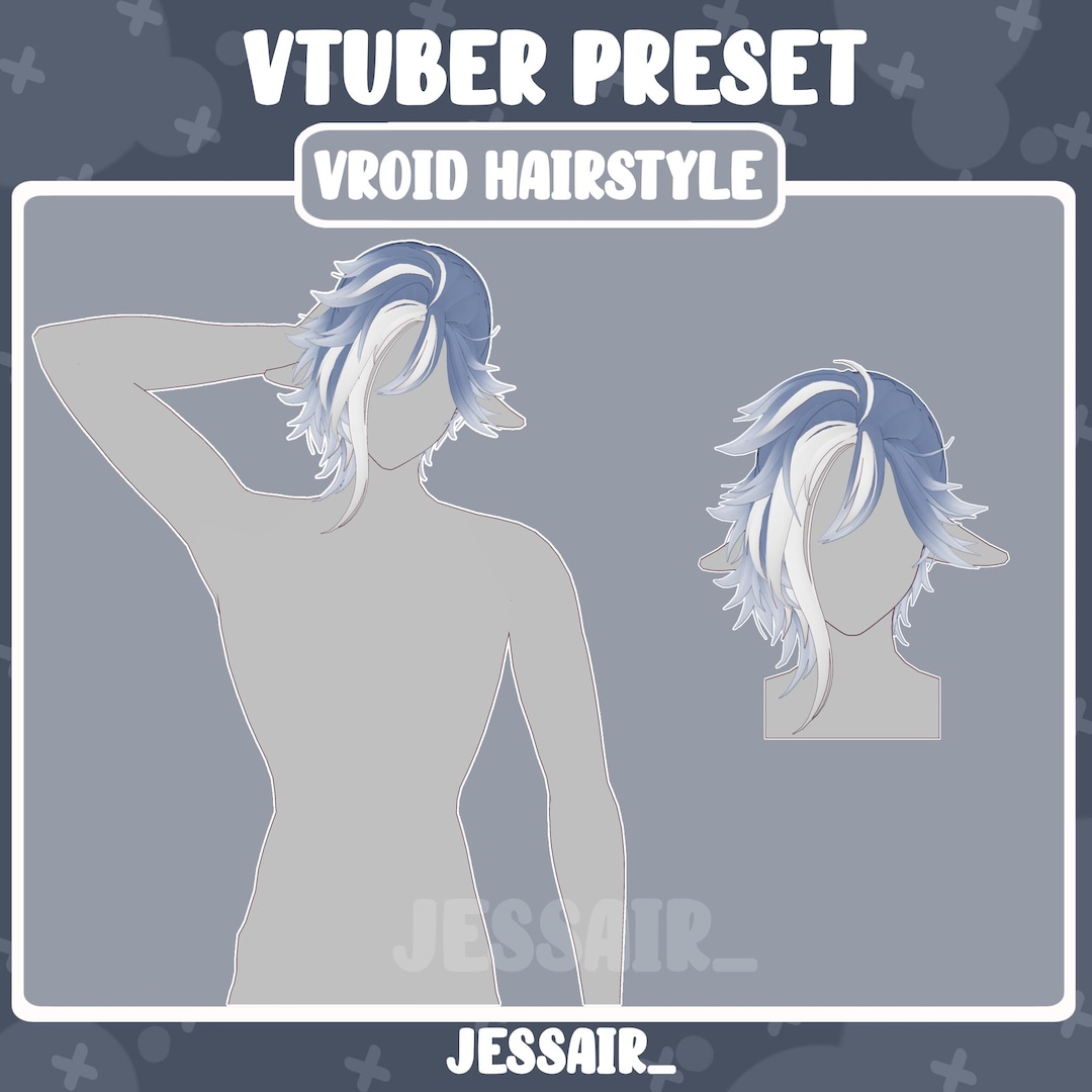 VROID Hairstyle Preset | Short Messy Hairstyle With PHYSICS | Messy ...