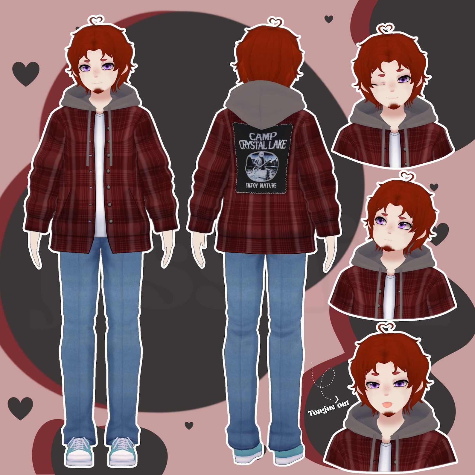 MALE VTUBER CUSTOMIZABLE Models Vroid Vroid Commission - Etsy