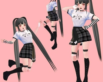 Vroid Base Model Furry/kemono Girl Vtuber Base Model - Etsy Canada