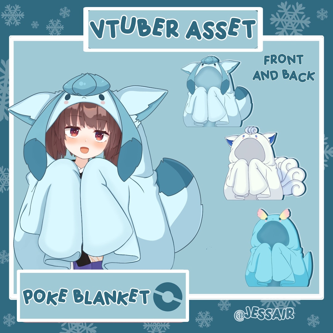 POKEMON VTUBER ASSETS | Cute Blankets for 2d, 3d, Vroid Models ...