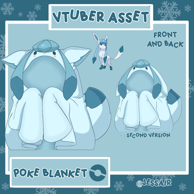 POKEMON VTUBER ASSETS Cute Blankets for 2d 3d Vroid - Etsy