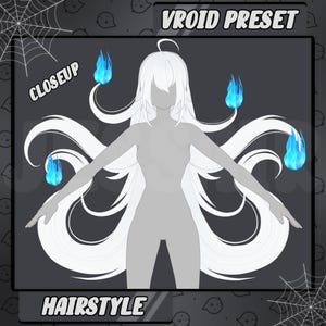 VROID Long Ghost Hairstyle With PHYSICS | Floating | Halloween ...