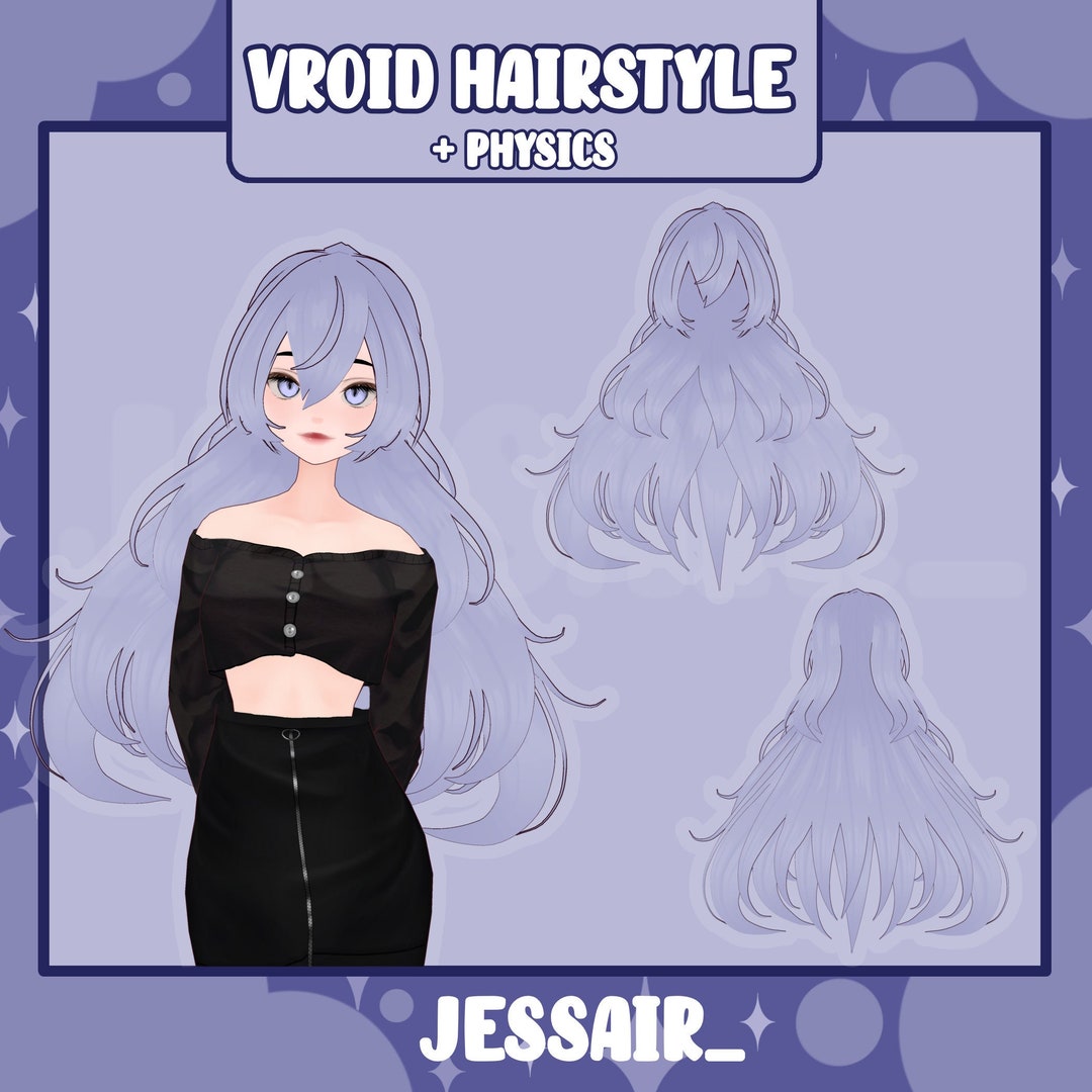 HAIRSTYLE PRESET | Wolf Cut Style | Vroid, Vtuber Model, Preset ...