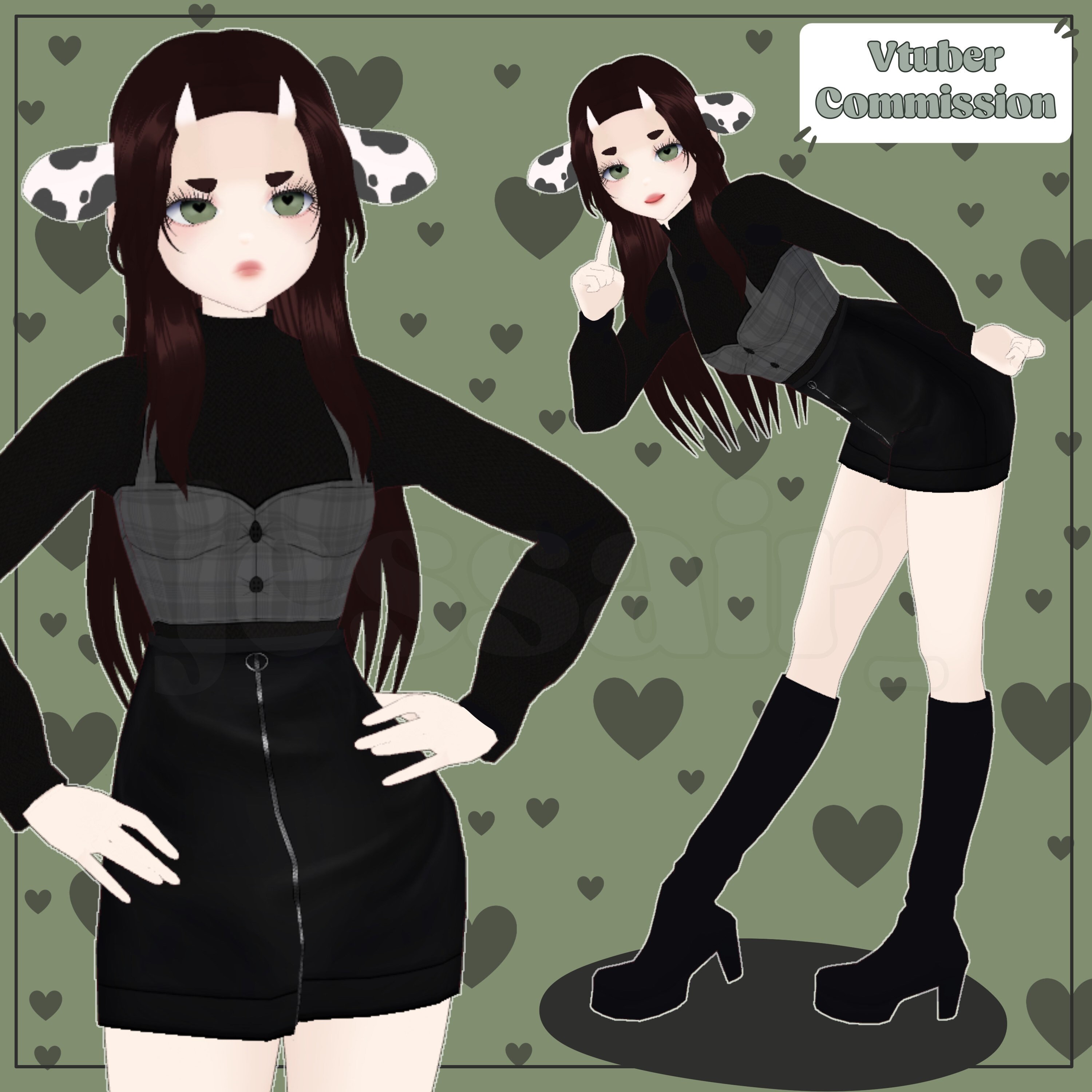 FEMALE Vtuber CUSTOMIZABLE Models vroid Commission 3d - Etsy Australia
