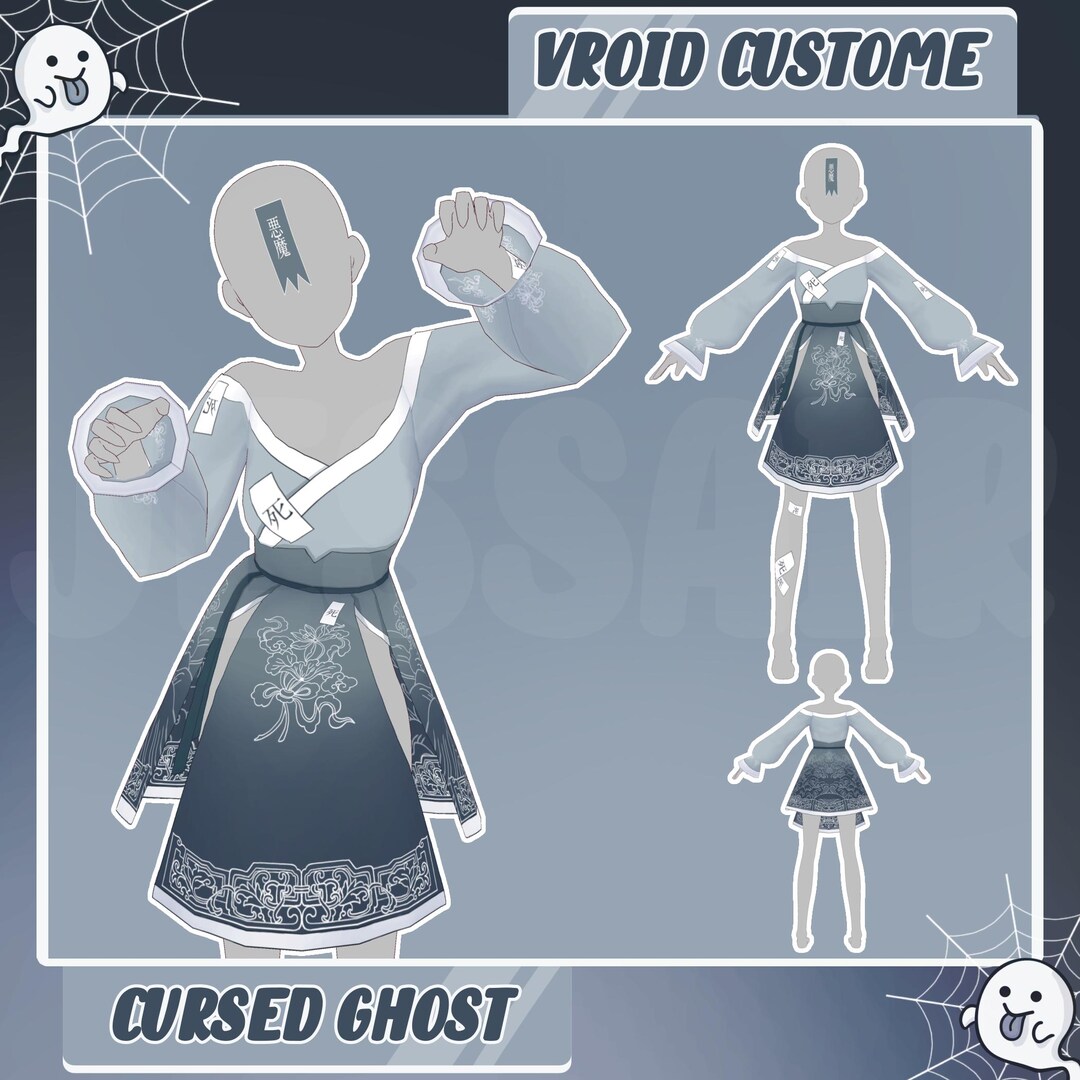 VROID CUSTOME | Cursed Ghost Custome | Halloween | Twitch, Vtuber ...
