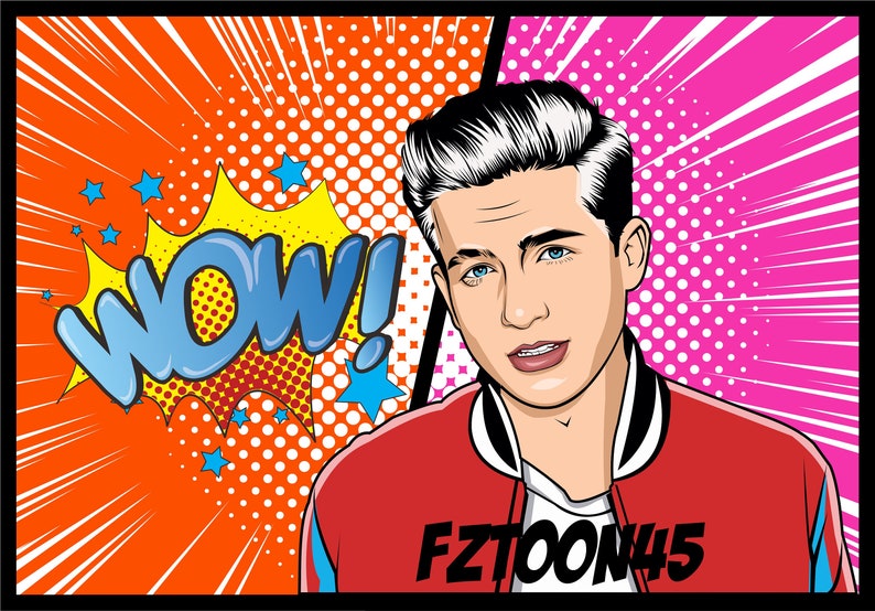 Digital POP ART Portrait Custom Pop Art Portrait Portrait - Etsy