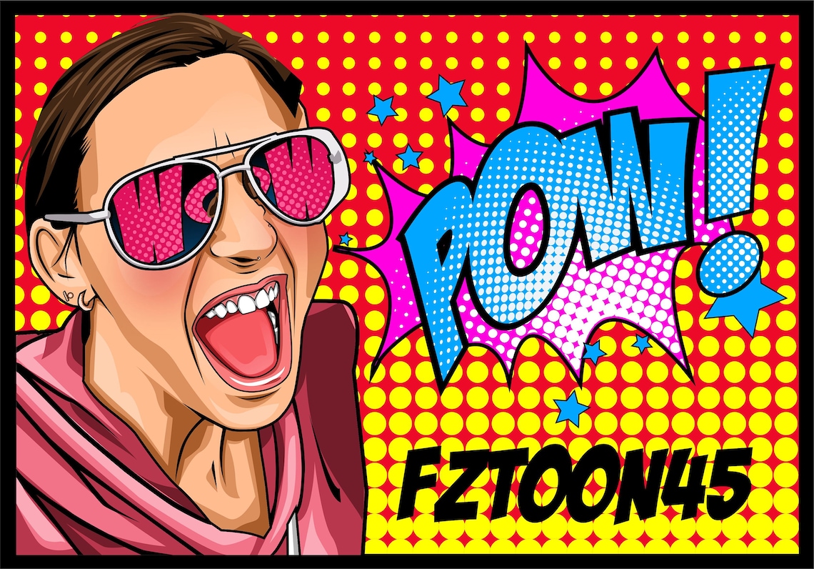 Digital POP ART Portrait Custom Pop Art Portrait Portrait - Etsy