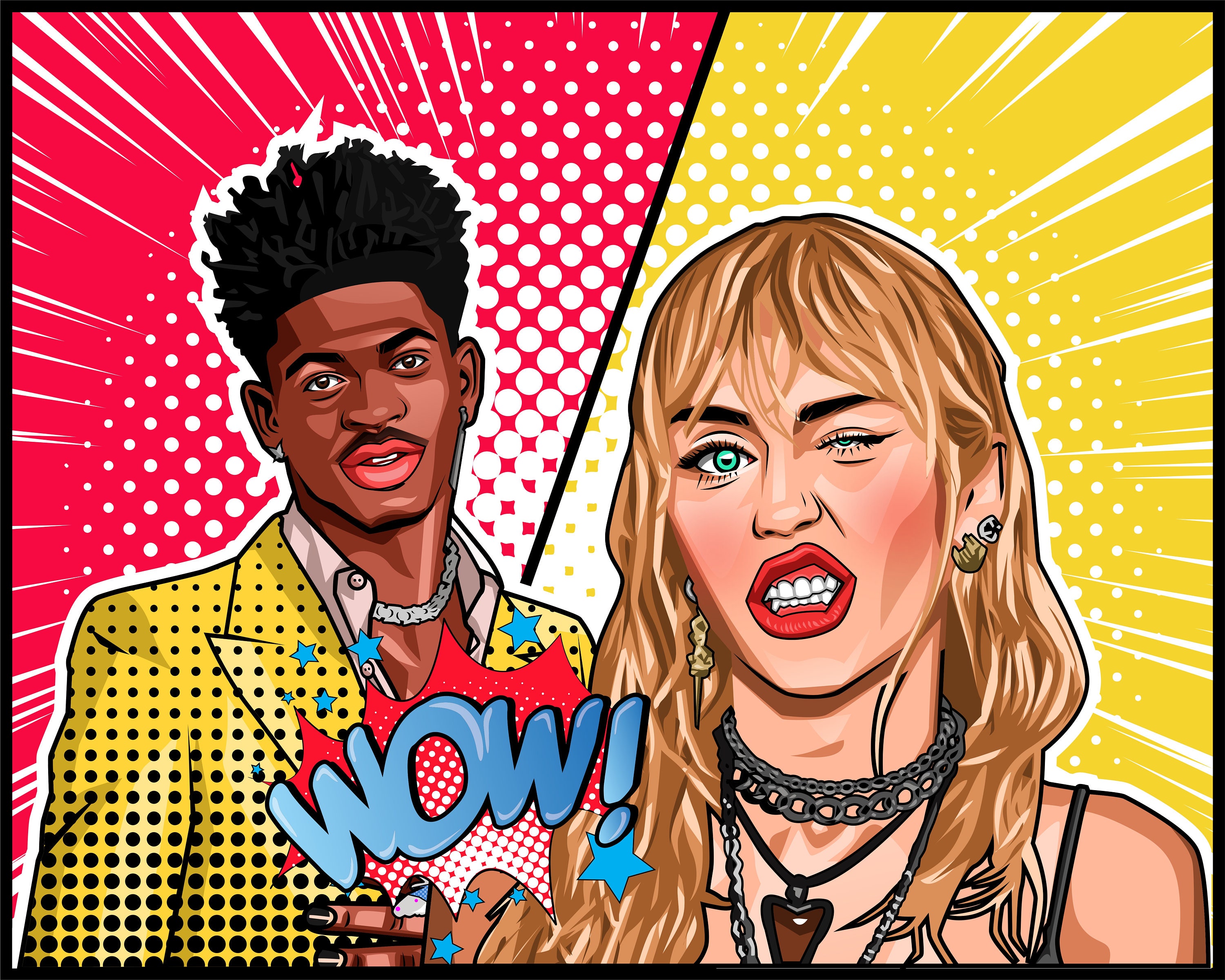 Digital COUPLE POP ART Portrait Custom Pop Art Portrait - Etsy