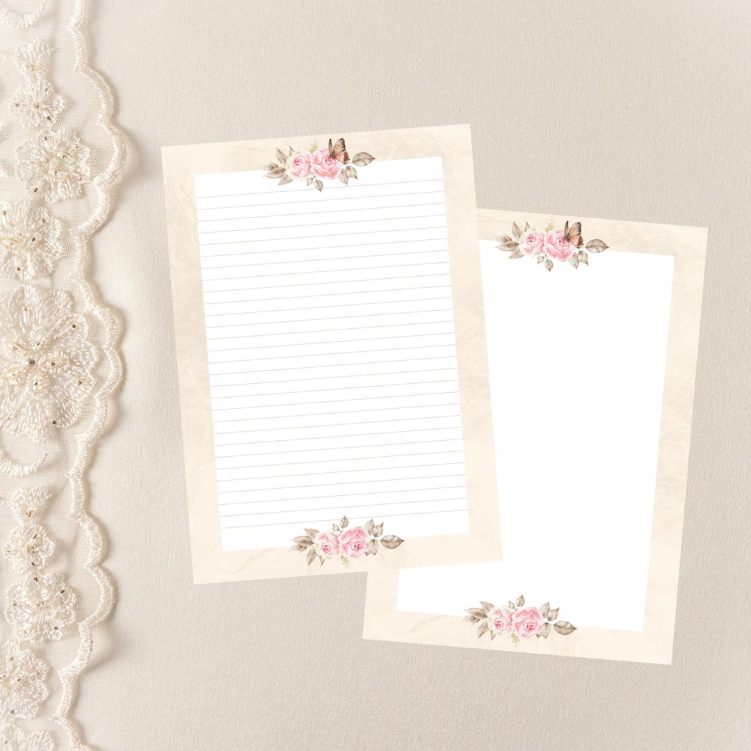 Vintage Stationary Cottagecore Letters Instant Digital Download ...