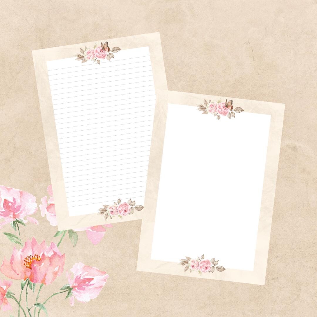 Vintage Stationary Cottagecore Letters | Instant Digital Download ...