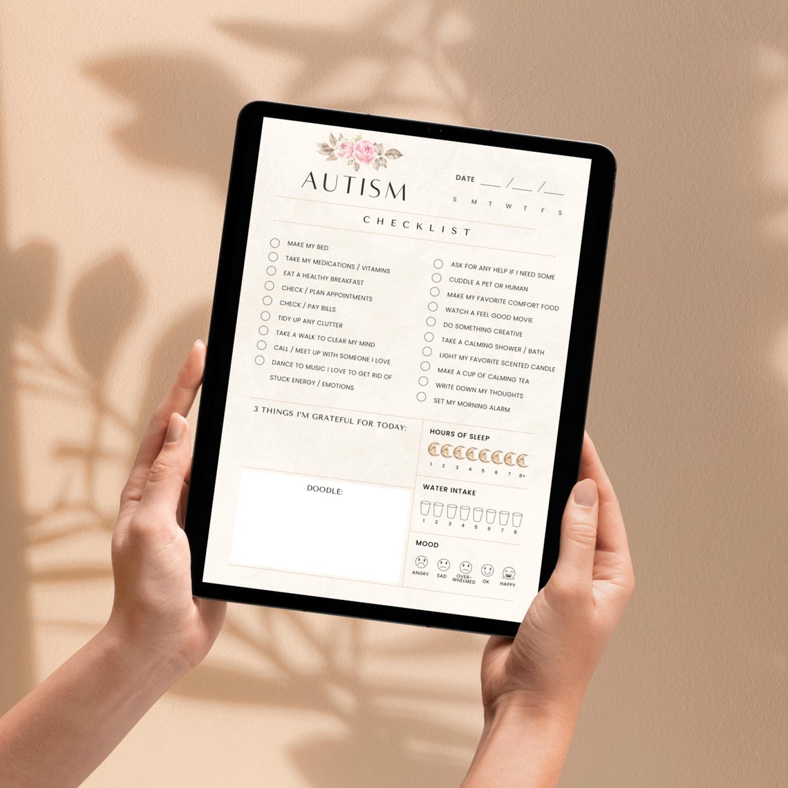 Floral Autism Tracker | Instant Download | Printable | Checklist | to ...