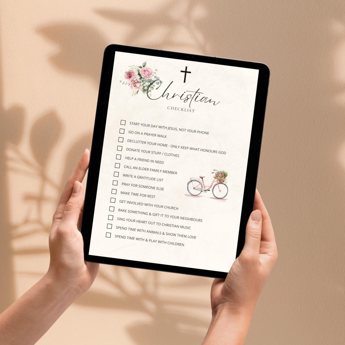 Floral Christian Checklist | Instant Download | Printable | Planner ...
