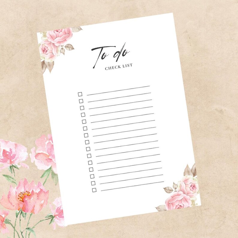 Pink to Do List Floral | Instant Download | Printable | Planner ...