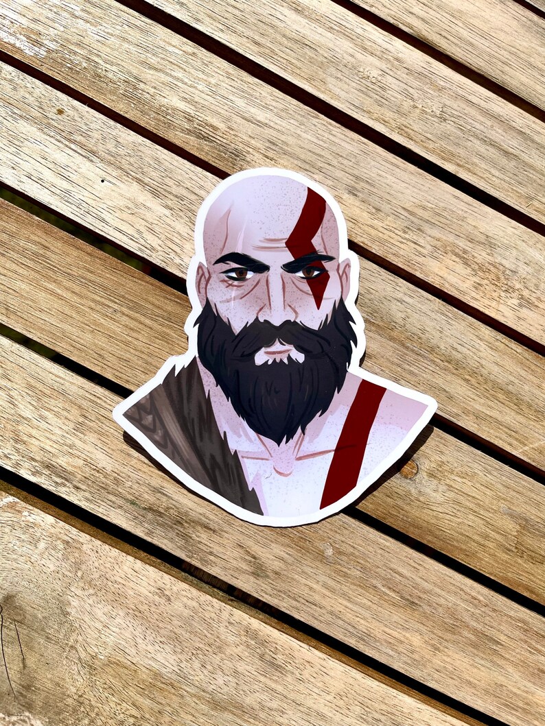 Kratos God of War Sticker - Etsy UK