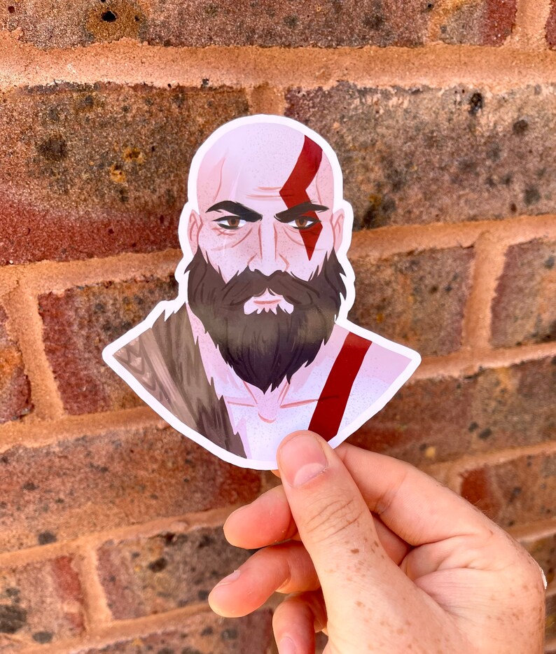 Kratos God of War Sticker - Etsy UK