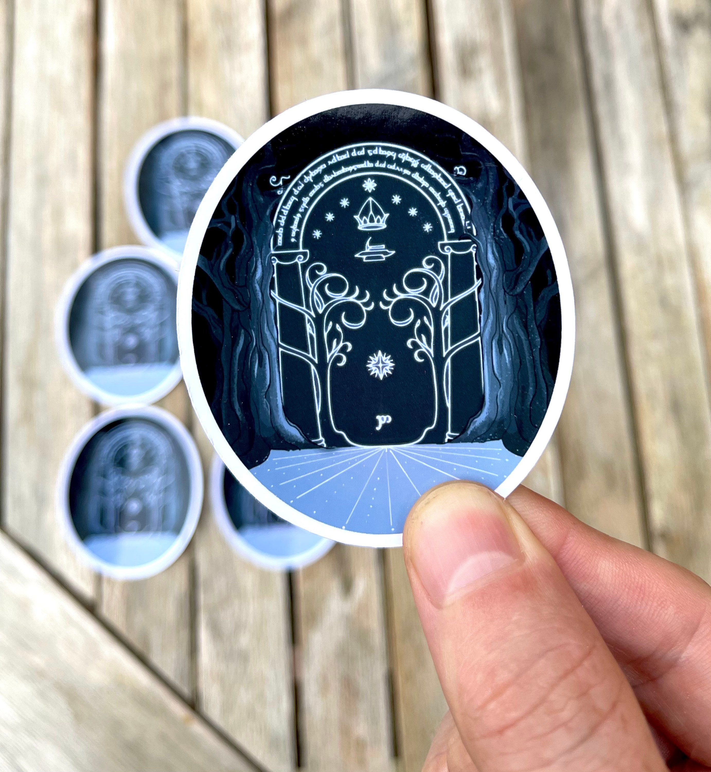 LOTR Moria Tor Sticker Durins Türaufkleber | Etsy