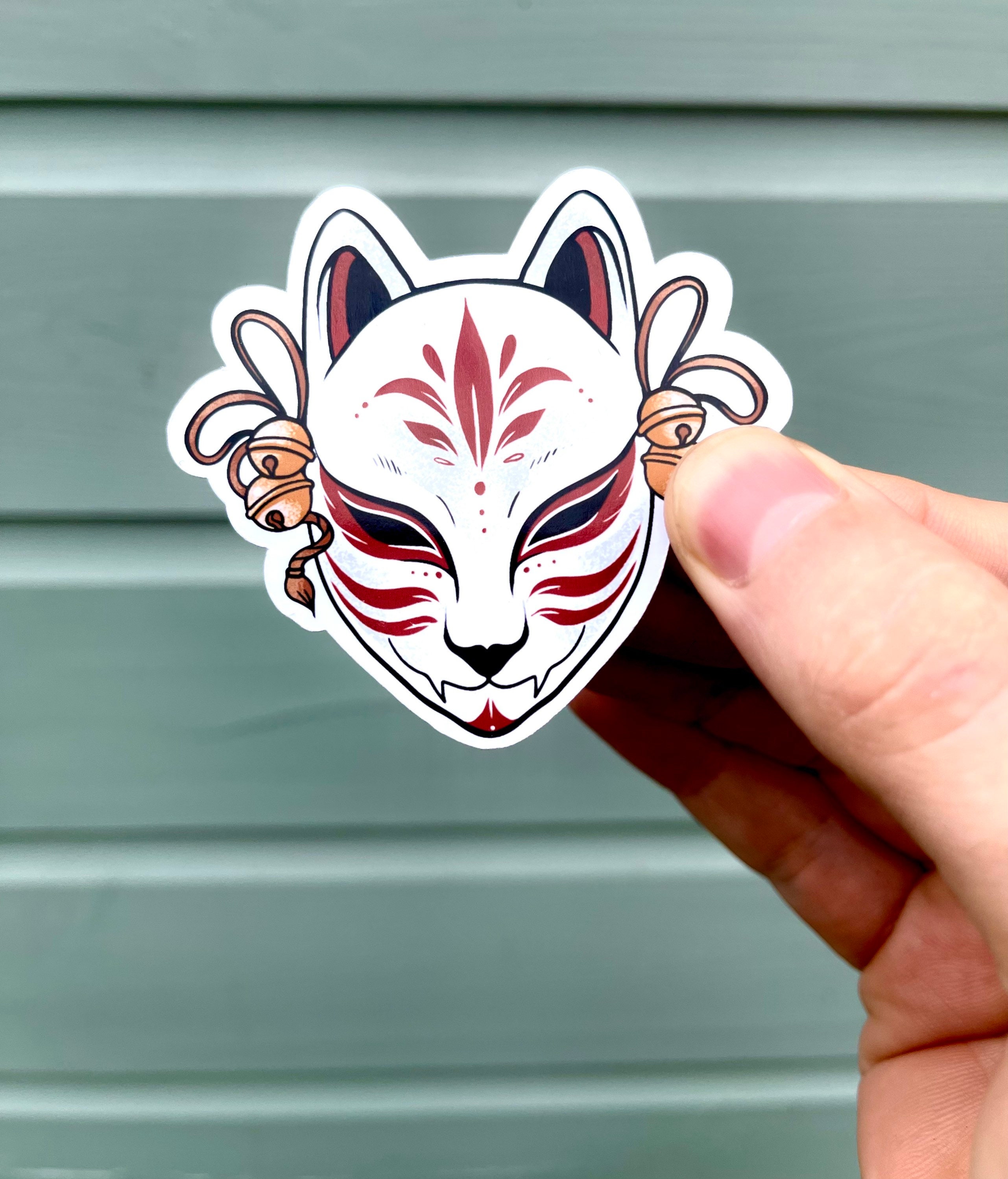 Kitsune Mask Sticker Kitsune Mask Japanese Kitsune Mask - Etsy UK