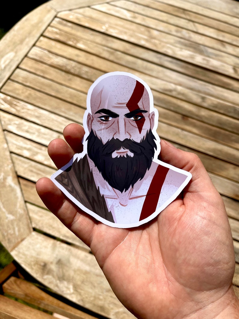 Kratos God of War Sticker - Etsy UK